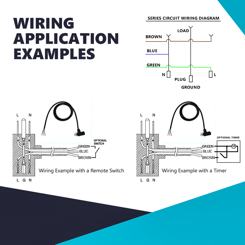 Power Cable Piggy Back 2 Wire - ElectroMarketplace
